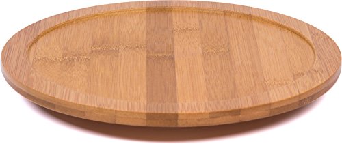 10" Diameter Bamboo Lazy Susan Turntable with Rim by Trademark Innovations