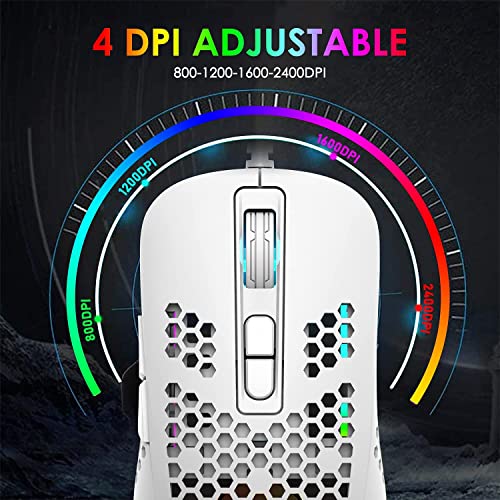 AJAZZ Gaming Keyboard and Mouse and Gaming Mouse pad and Wrist Rest,Wired RGB Backlight Bundle for PC Gamers and Xbox and PS4 Users - 4 in1 Gaming Set (Whisper Quiet Gaming Switch)