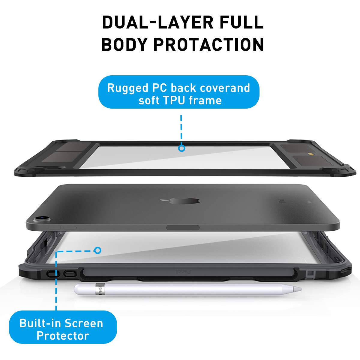 AICase iPad Air 4th Gen/5th Gen, 2020/2022, 10.9 inch,IP68 Waterproof, Dustproof, Shockproof Case Cover with 360 Full-Body Protection, Lanyard and Kickstand