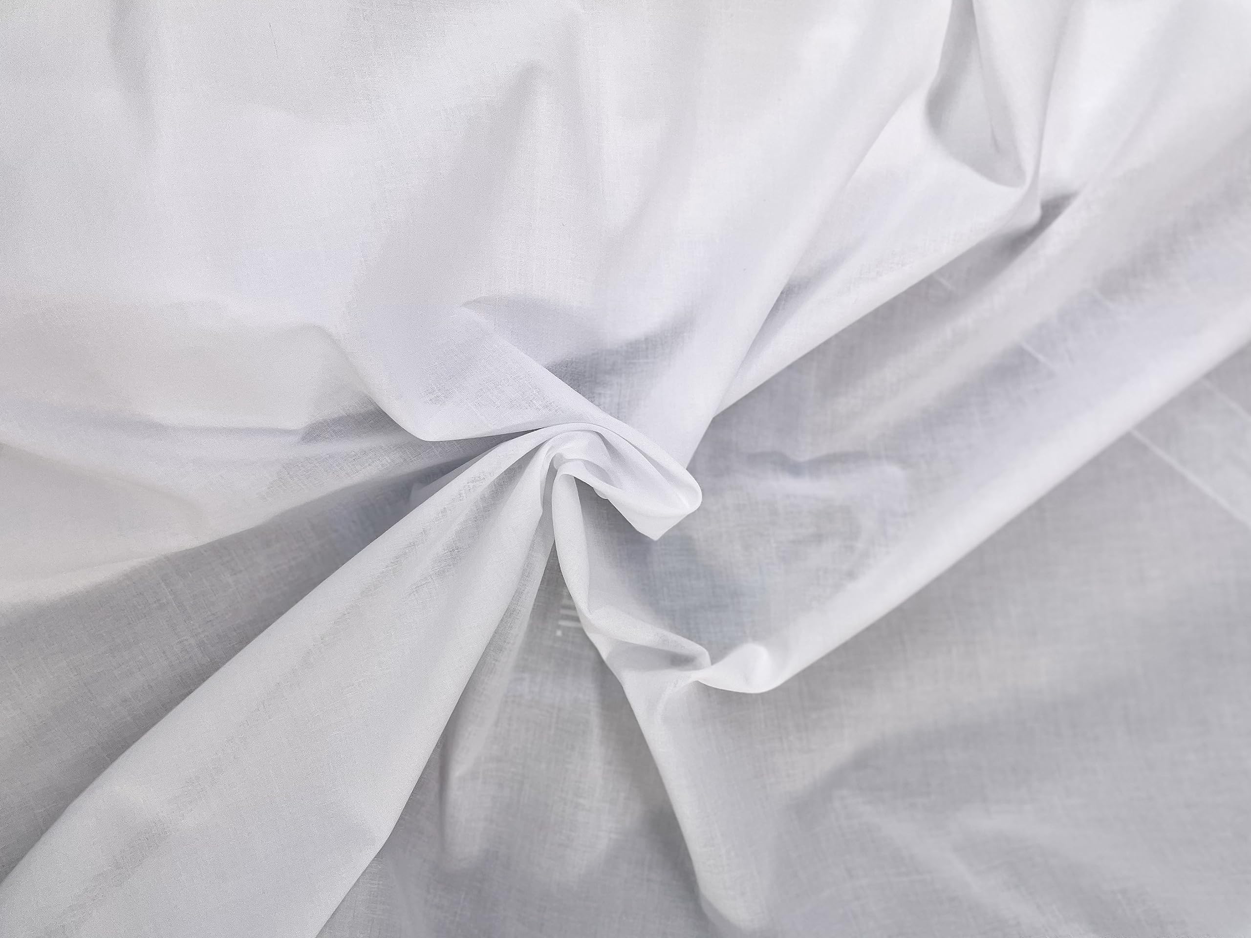 100% Cotton Voile - Pure White - Fabric by The Yard