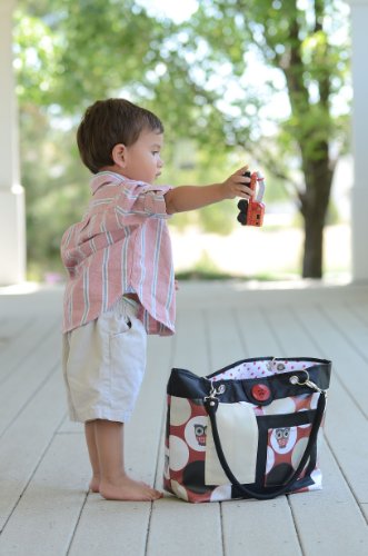 2 Red Hens Rooster Diaper Bag, Owl Dots