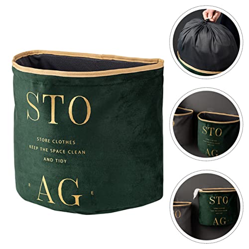 2pcs for Green Bucket Blankets Foldable Household Cloth Dirty Home Storage Bin Hamper Folding Clothes Multi- Clothing Bag Bins Art Nursery Fabric Organizer Kid