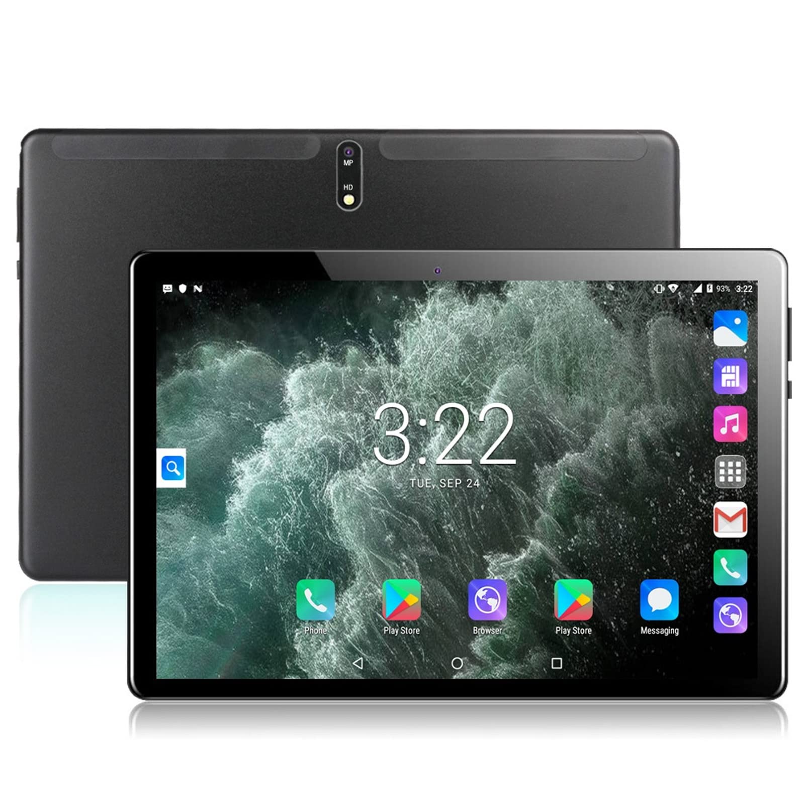 10.1 Inch Tablet, Octa Core 8MP 16MP ROM 512GB Mini Tablet for Travelling (US Plug)