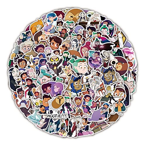 100Pcs The Owl House Stickers for Kids, The Owl House Cartoon Sticker Gifts for Teen, Waterproof Vinyl Decal for Water Bottle Laptop Phone Computer