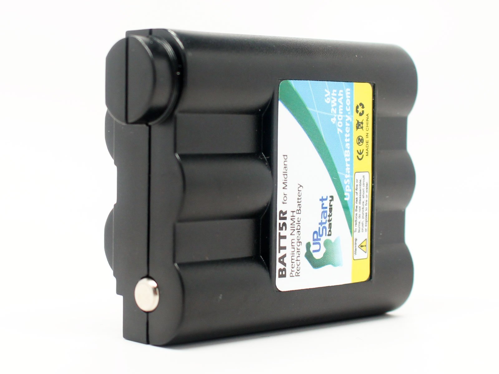 2 Pack - Replacement for Midland GXT900 Battery - Compatible with Midland BATT-5R Two-Way Radio Battery (700mAh 6V NI-MH)