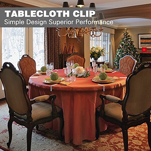 12 Pack Tablecloth Clips- Picnic Table Cloth Clips- Stainless Steel Table Cloth Cover Clamps- Table Clips for Restaurant Picnics Marquees Weddings Graduation Party- Fits Up to 1.7β Thick Tables