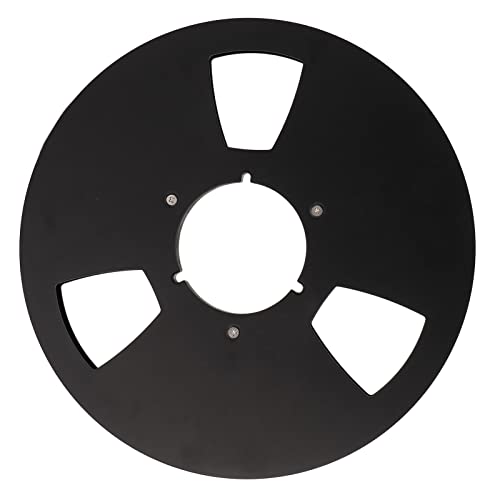 1/4 10 Inch Empty Tape Reel, Bend Resistant Recording Tape Reel Durable Empty Disc Opening Machine Parts Reel Tape (Black)