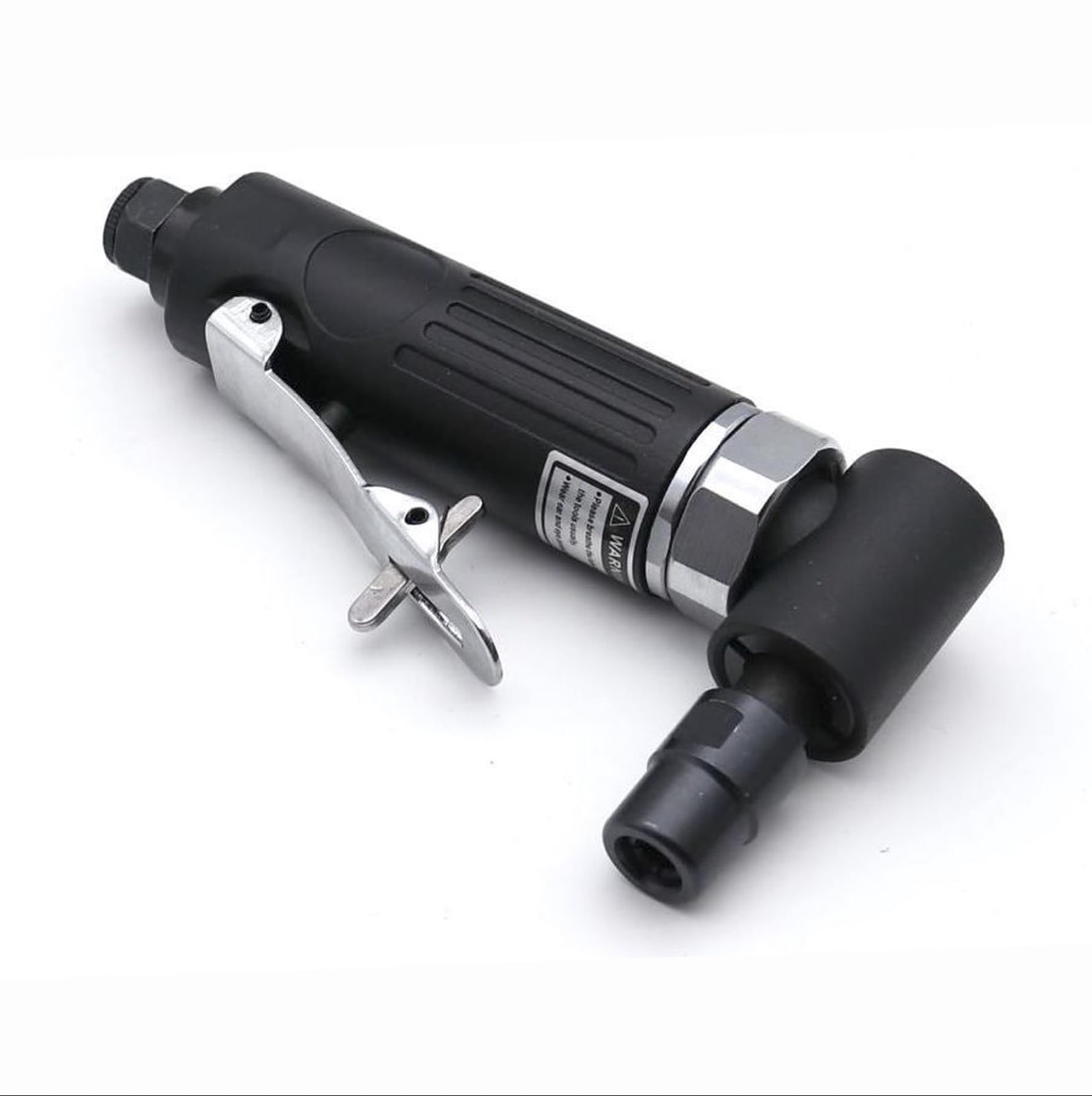 1/4 Angle Grinder, Air Angle Die Grinder Tool, 90° Pneumatic Tool with Collet and Wrenches, Rear Air Exhaust, Heavy Duty Cordless Grinder for Deburring, Polishing, Engraving