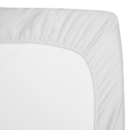 TL Care Ultra Soft Microfiber Waterproof Fitted Portable/Mini-Crib Mattress Protector, Quilted Mattress Pad Cover, White, 38"x24"x5"