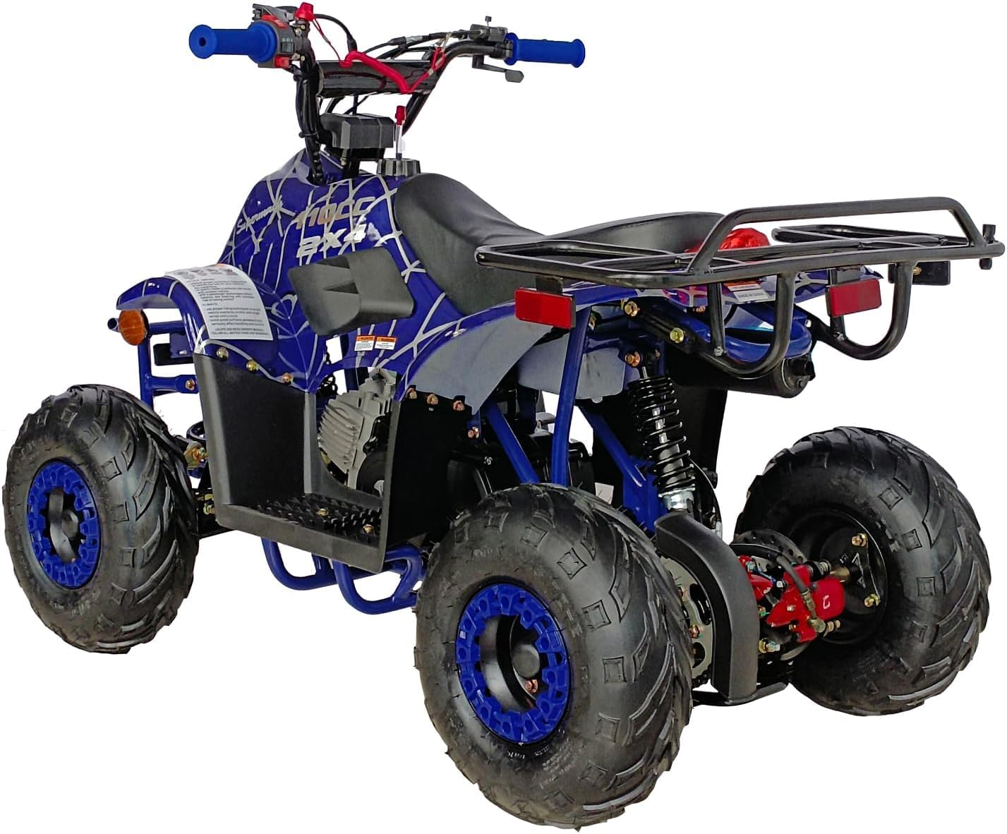 110cc ATV Four Wheelers Fully Automatic 4 Stroke Engine 6 Inch Tires Quads for Kids Spider Black