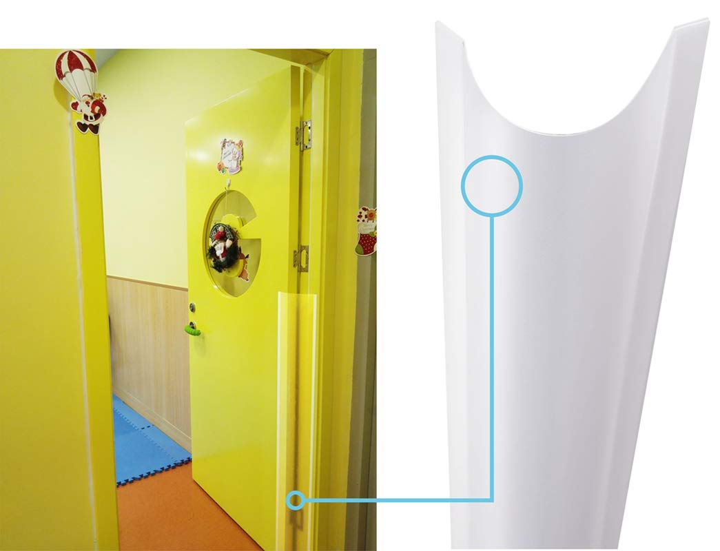2 PCS AILUOQI Door Jam Shield Finger Pinch Guard for Baby Proofing, Kids, Hinge Cover Pinch Guard for 90 & 180 Degree Doors Frame & Baby Gate. 47.2" H, 6.7" W. 2 Pieces Set