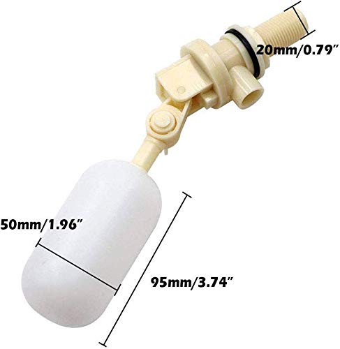 2 Pack Float Valve Stable Water Float Valve Shut Off 1/2" Stainless Steel Automatic Waterer Bowl Fill Feed Water Trough Horse Cattle Sheep Pig Dog Water Float Valve