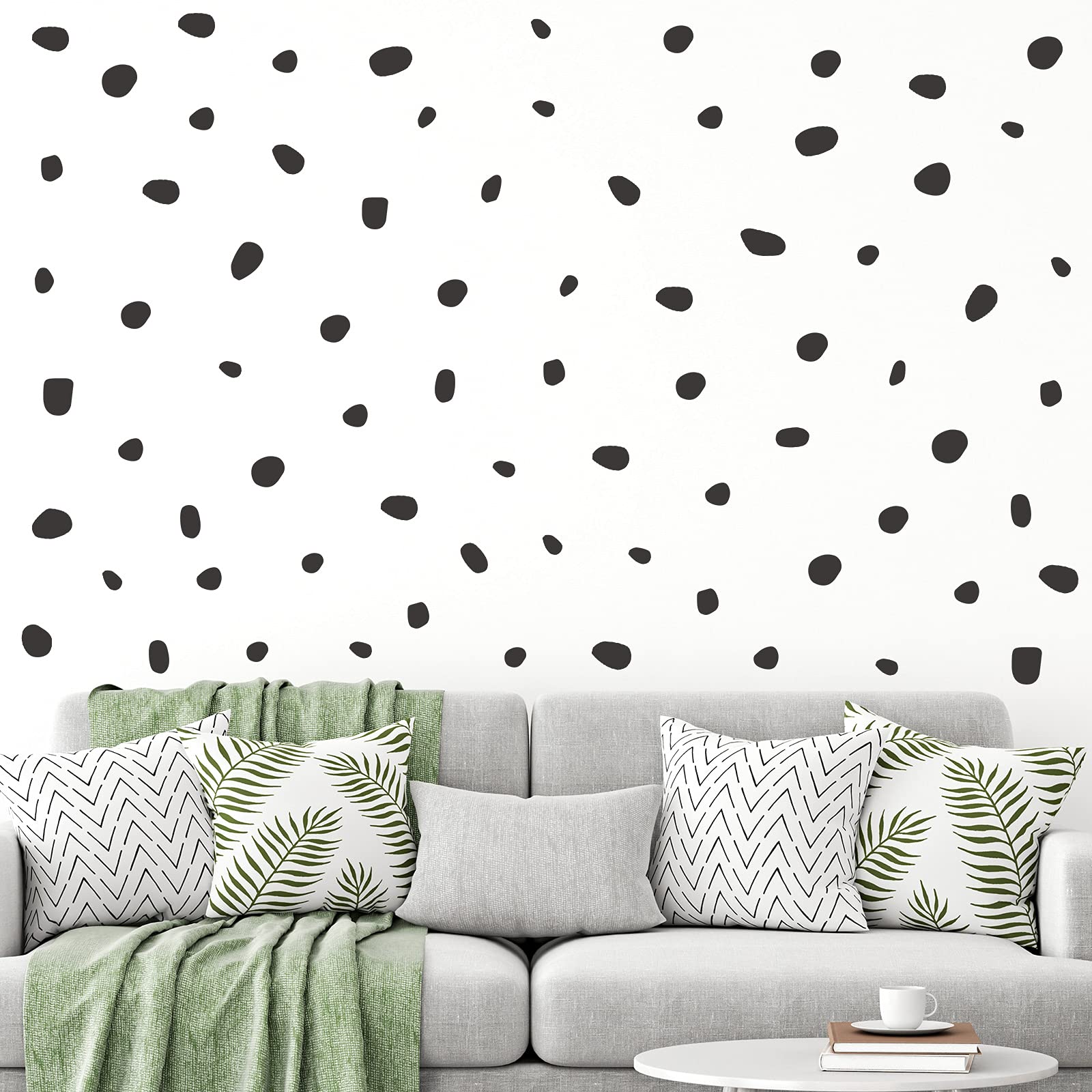 284 Pieces Polka Dots Wall Decal Irregular Polka Dot Stickers Modern Minimalist Geometric Wall Stickers Peel and Stick Decal Art for Kids Bedroom Classroom
