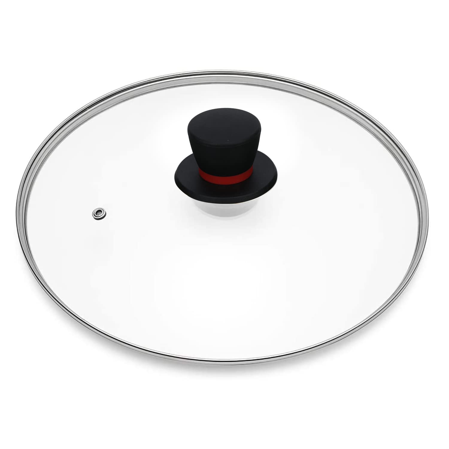 10.25 Inch Tempered Glass Lid Compatible with 10-10.25 Inch Lodge Cast Iron Skillets & 5 Quart Dutch Ovens - 10.25 Inch Universal Replacement Cover with Steam Vent - Versatile Round Glass Lid