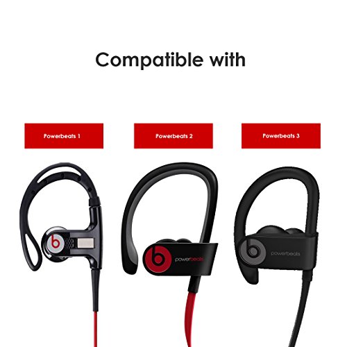 16 Pieces Replacement Earpads Eartips Teemade Earbuds Eargels for Powerbeats 1, Powerbeats 2, Powerbeats 3,Beats Wireless Stereo Earphones by Dr.Dre (Grey)