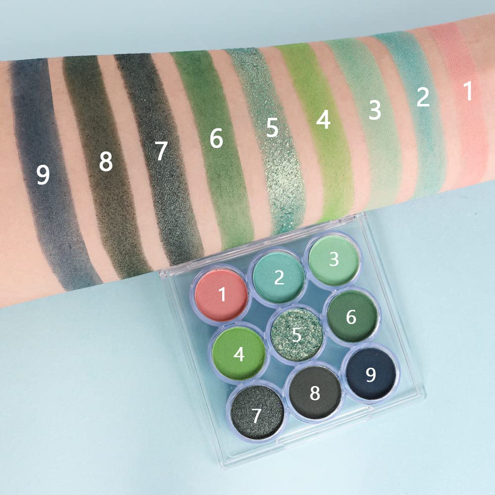 10 Girds Colorful Matte Shimmer Eyeshadow Palette for Eye Makeup,High Pigmented Eye Shadow Primers Powder Palet de sombras de ojos-