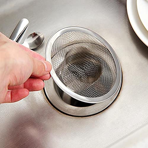 10pcs Mesh Sink Strainer, 4.5" Diameter Stainless Steel Slop Basket Filter Trap, Metal Kitchen Drain Strainer, Hair Basket Drain - Fits Most Kitchen Sinks, Bathroom Sinks,Shower Drains,Floor Drain