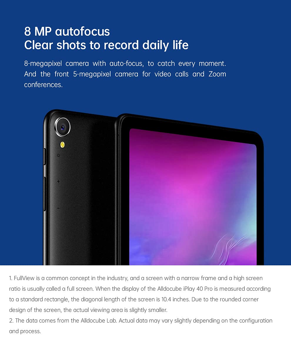 ALLDOCUBE_ World Premiere ALLDOCUBE iPlay 40 Pro 10.4 inch Tablet PC Android 11 8GB RAM 256GB ROM Octa Core T618 4G LTE PhoneTablet 2K IPS