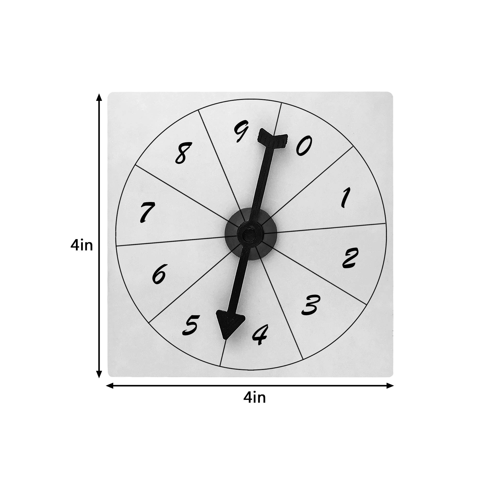 10 PCS Clear Transparent Spinners with Rotating Arrow Dry Erase Math Game Spinner for Party Games and Teaching