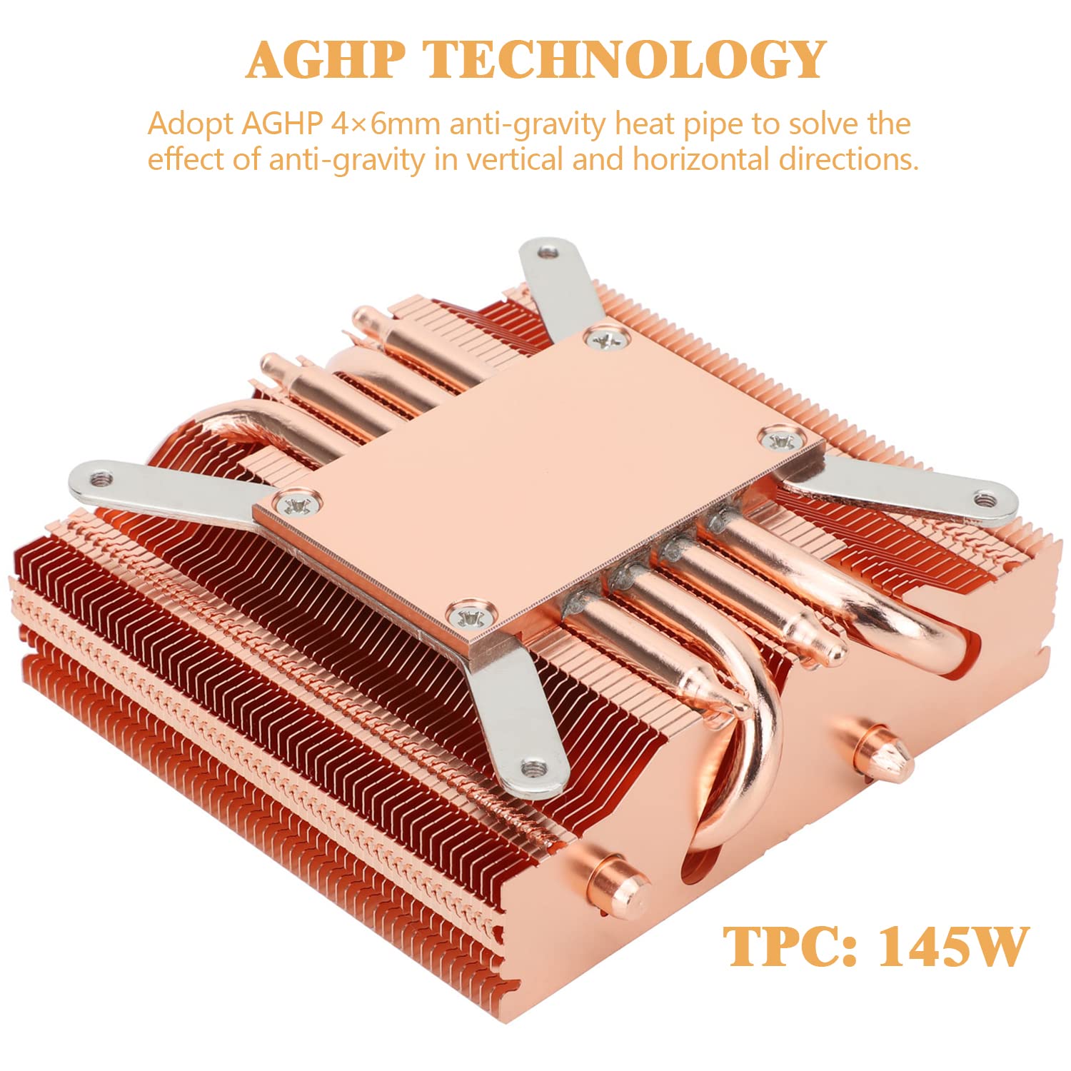 Thermalright AXP90-X47 Full Cooper Low Profile CPU Cooler, with 92mm TL-9015R Slim PWM Fan ITX CPU Cooler, AGHP Technology, 47mm Height,for AMD AM4 AM5/Intel 1700/1150/1151/1200(AXP90 X47 Full)