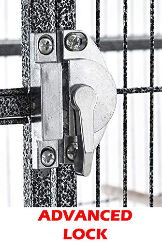 64" Extra Large Wrought Iron 4 Levels Ferret Chinchilla Sugar Glider Rats Mices Rabbit Squirrel Hamster Cage with Removable Stand (32" L x 19" W x 60" H, BlackVein)