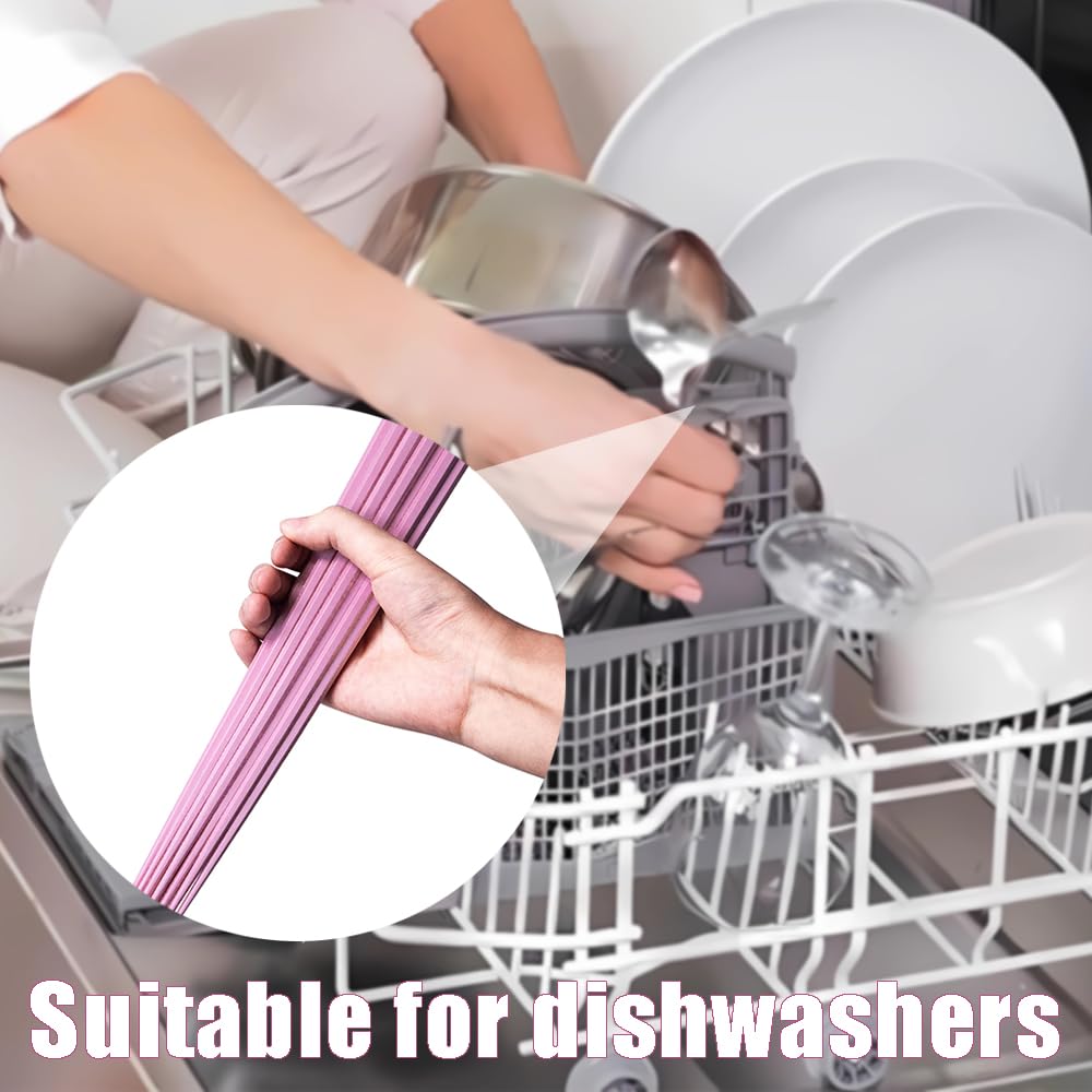 10 Pairs Fiberglass Chopsticks Reusable,Cute Reusable Chopsticks,9 Inch(Pink Chop sticks reusable dishwasher safe)