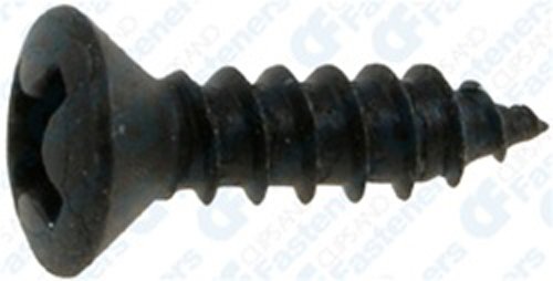 100#6 X 1/2" Phillips Oval Head Tapping Screws Black