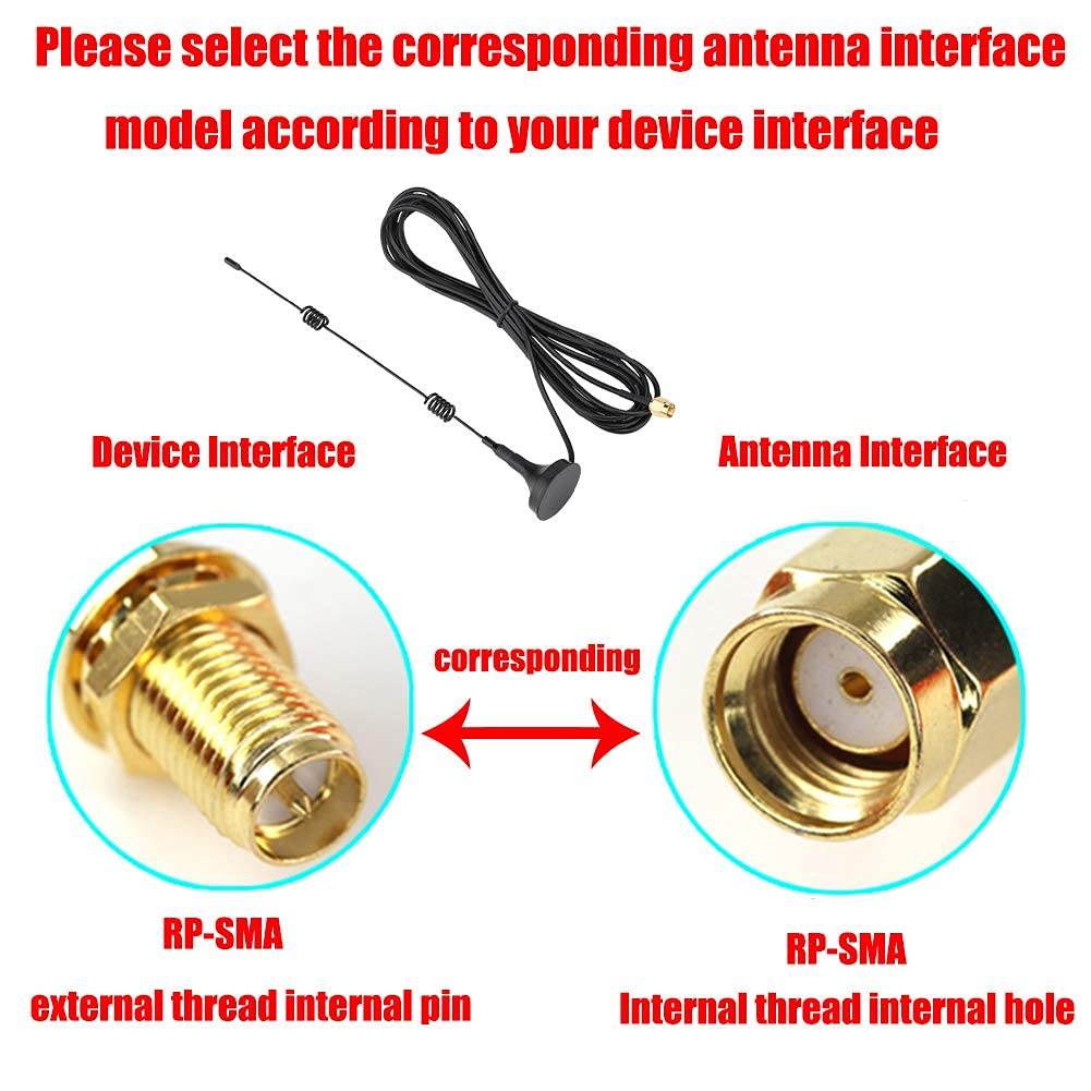 2.4GHz 8dbi Antenna SMA Female Plug with Magnetic Base High Gain for ZigBee Module Router Network Card (10m/32.81ft)