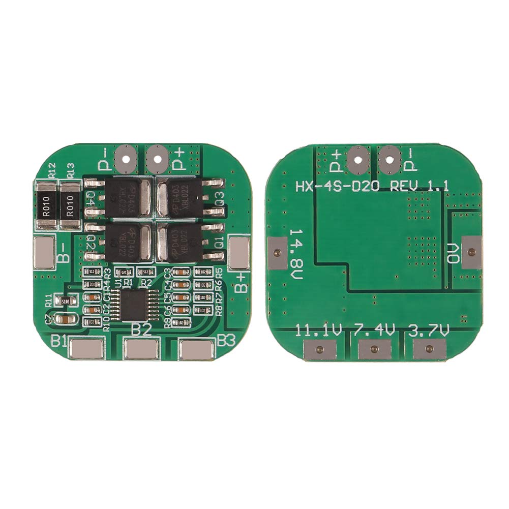 ACEIRMC 3pcs 4S 20A 14.8V Li-ion Lithium 18650 Battery BMS PCM Protection PCB Board Module 16.8V Overcharge Over Discharge Short Circuit Protection