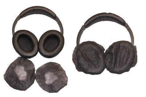 200pcs Stretchable Headphone Cushion Covers , Disposable Sanitary Headphone Covers Replacement Black (11cm)
