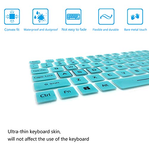 2PCS Keyboard Cover for Acer Nitro 5, Nitro 16 AN16-51/41, Nitro 17 AN17-51/41, Predator Helios 16 18 PH16-71 PH18-71, Predator Helios 300 PH315-55/54/53 PH317-53/54, Nitro 5 AN515-58/57/56/55//45/44