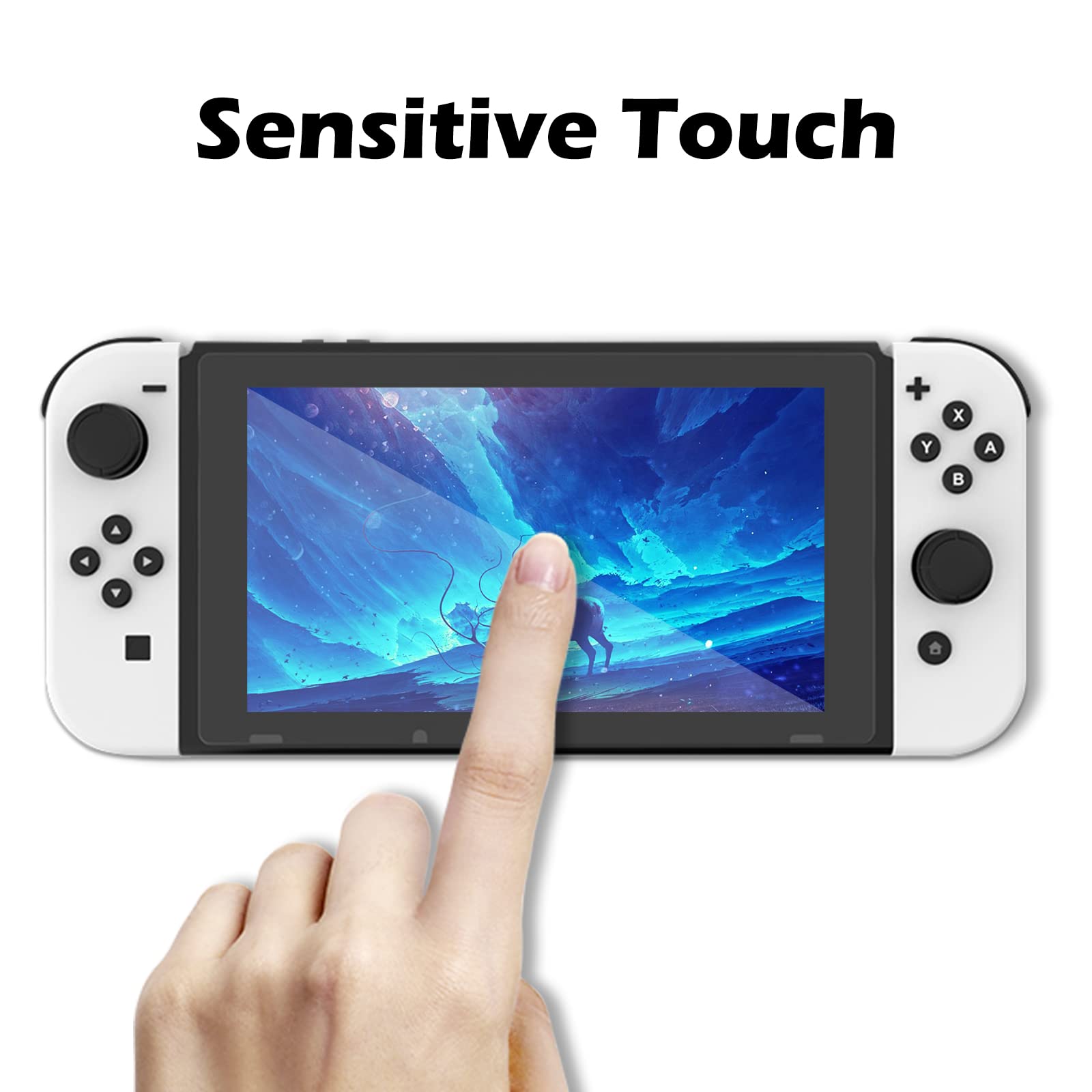 2 Pcs Screen Protectors (Anit Blue,OLED Ver.) for Nintendo Switch Oled,Nintendo Switch Accessories,Nintendo Switch Oled Accessories,Nintendo Switch Oled Screen Protector,Switch Oled Screen Protector