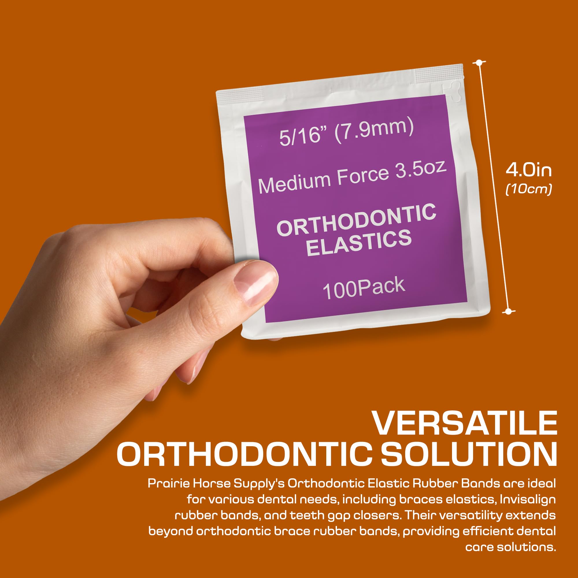 100 Pcs Natural Orthodontic Elastic Dental Rubber Bands for Braces, Dreadlocks Hair Braids Include Braces Rubber Band Tool 5/16 Inch