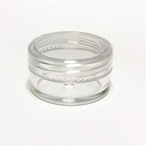 100PCS 5G/5ML Cosmetic Containers With White Lids Sample Gram Plastic Containers Lotion Jars for for Scrubs, Oils, Salves, Creams, Lotions - BPA Free