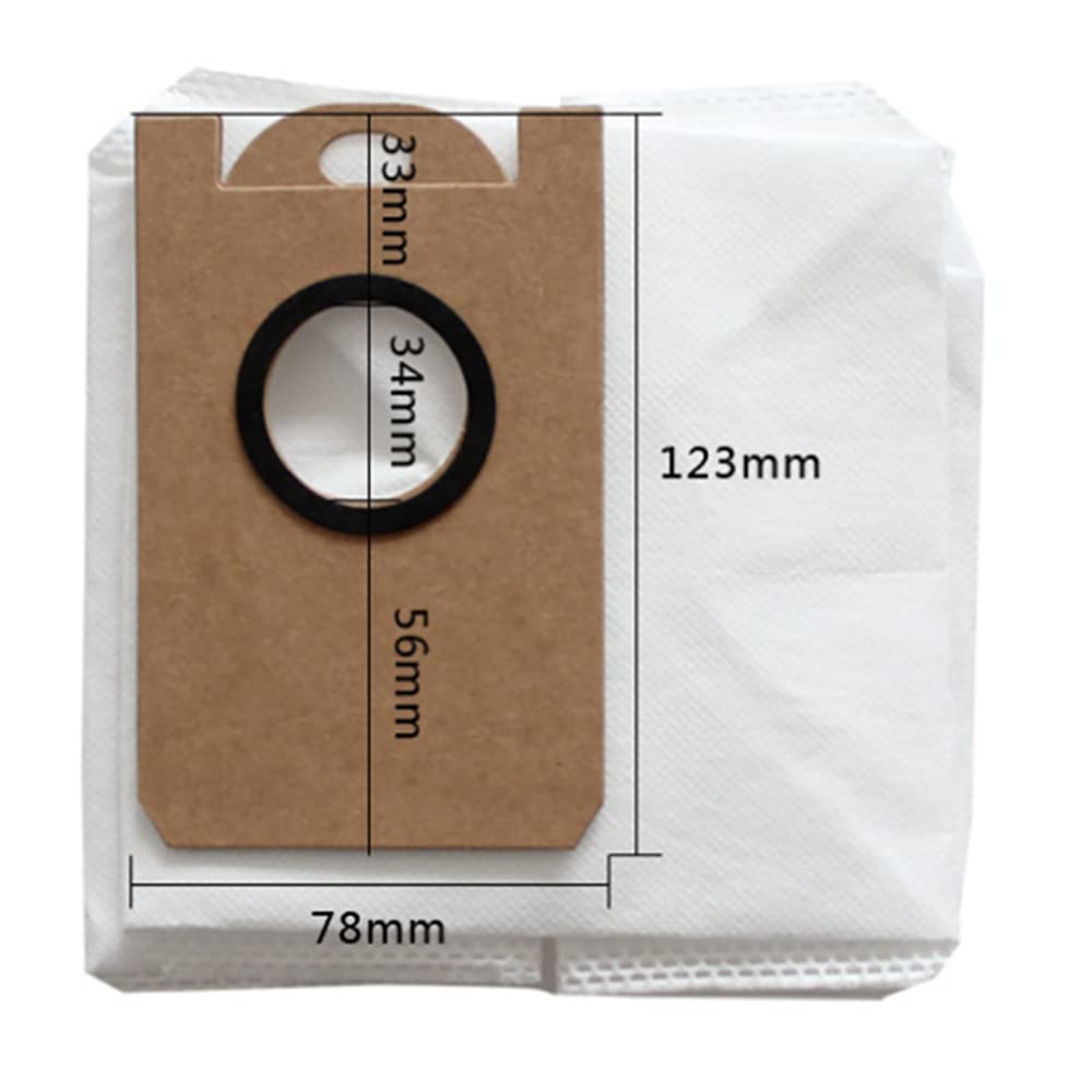 10 Pack Dust Bag for iHome AutoVac Nova Self Empty Robot Vacuum Cleaner for iHome Nova Pro, Nova S1 Pro, Halo, Orbita Pro, Eclipse Pro, Luna Pro Dust Bags Replacement Accessories Parts