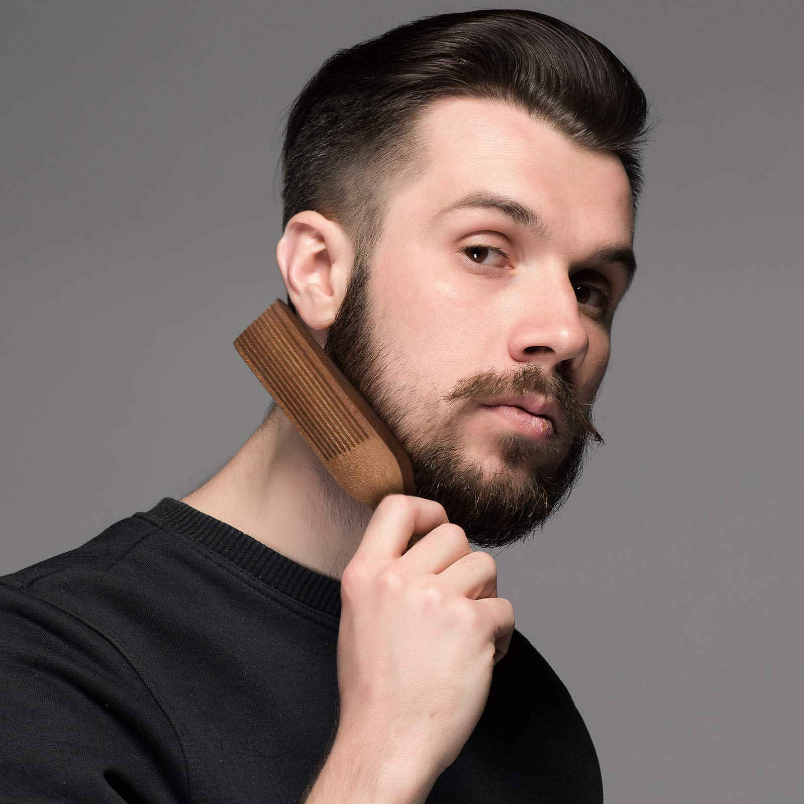 2 Pieces Wooden Comb Afro Pick Hair Lift Combs Beard Pick Natural Wood Volumizing and Styling Tool Non-Static Comb Long Tooth Detangling Accessories for Women Men Thick, Coarse, Curly Hair