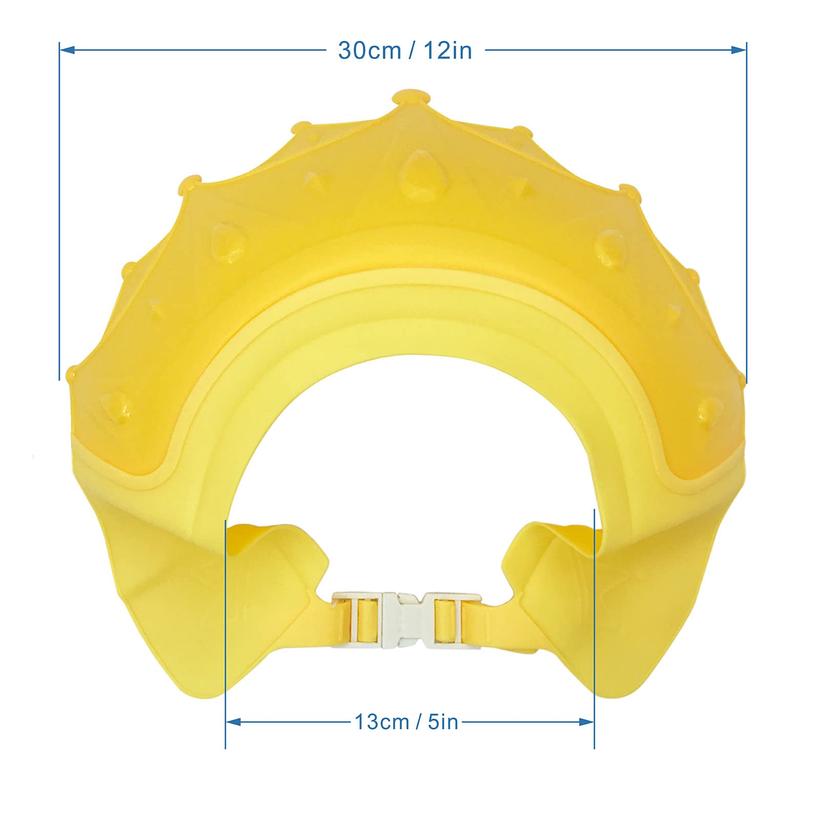 Baby Shower Cap Waterproof Shampoo hat for Children Toddler Girls Boys Protect ears eyes.Adjustable Silicone Bathing Crown.