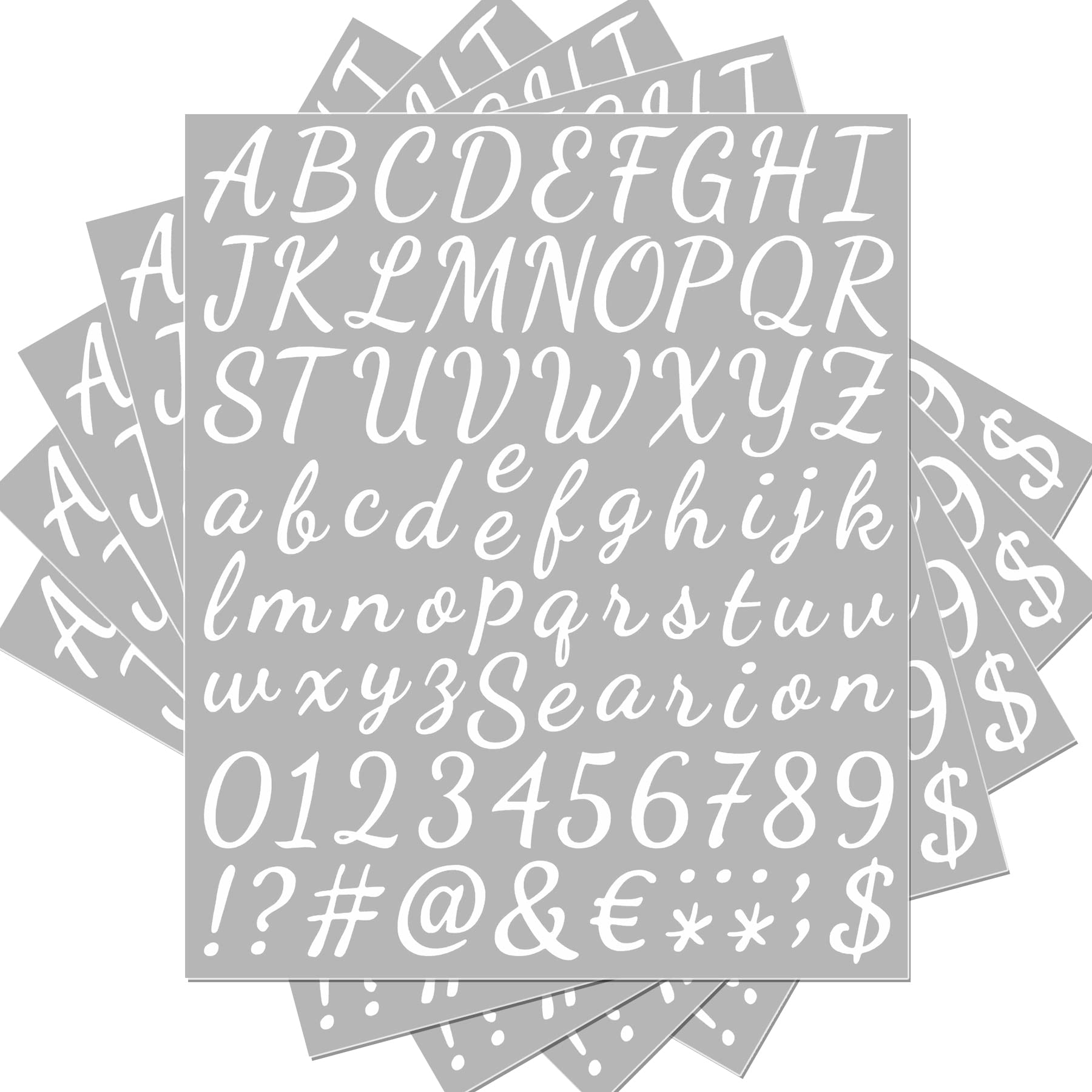 10 Sheets 840 Pcs White Self-Adhesive Alphabet Letters Numbers Kit Numbers Sticker DIY Number Letter Decal for Christmas Gift Decals Mailbox Signs Window Cars Home Address Number Grad Cap Art Making
