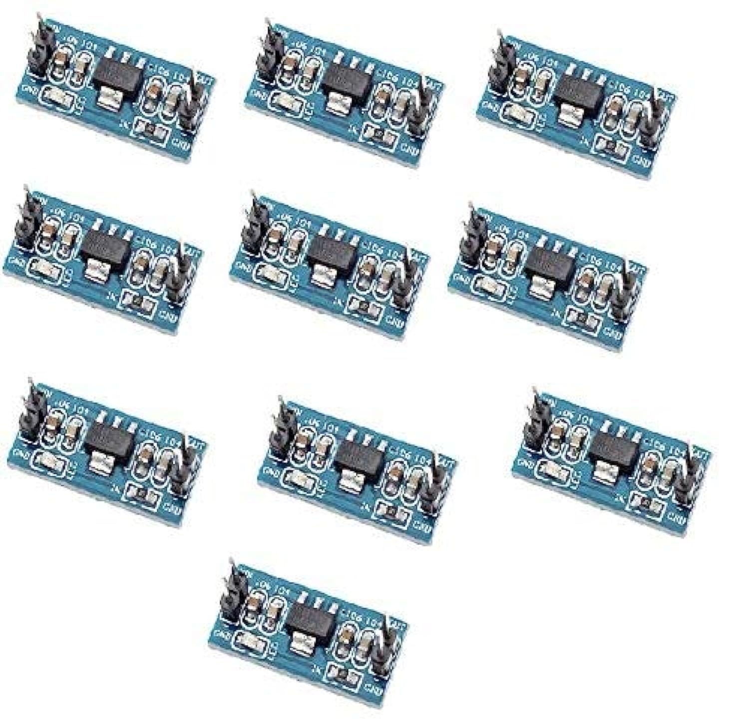 10 Pieces 5V Out, 6V to 12V in AMS1117-5.0 5.0V Step-Down Linear Voltage Regulator Module
