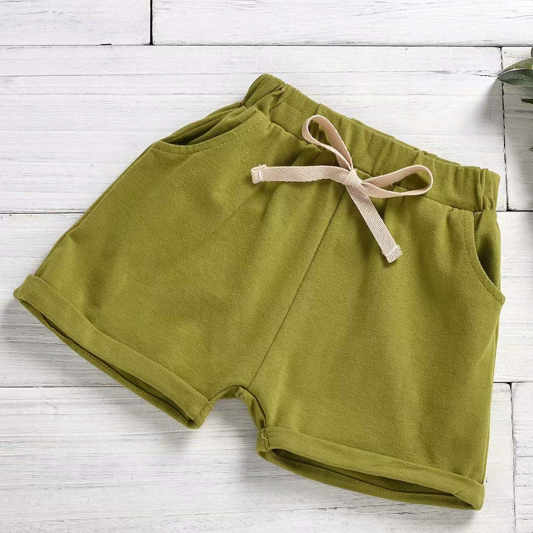 2T Boys Clothes Toddler Boys Summer Outfits Dinosaur T-Shirt & Shorts Set 2 Piece，Green Dino 2-3T/90cm