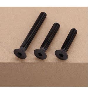 1/4-20 x 1-1/2" (20 PCS) Flat Head Socket Cap Screws, Black Oxide Finish, Hexagon Socket Countersunk Head Cap Screws, 10.9 Grade Alloy Steel, Full Thread, Coarse Thread, ASME/ANSI B18.3-8