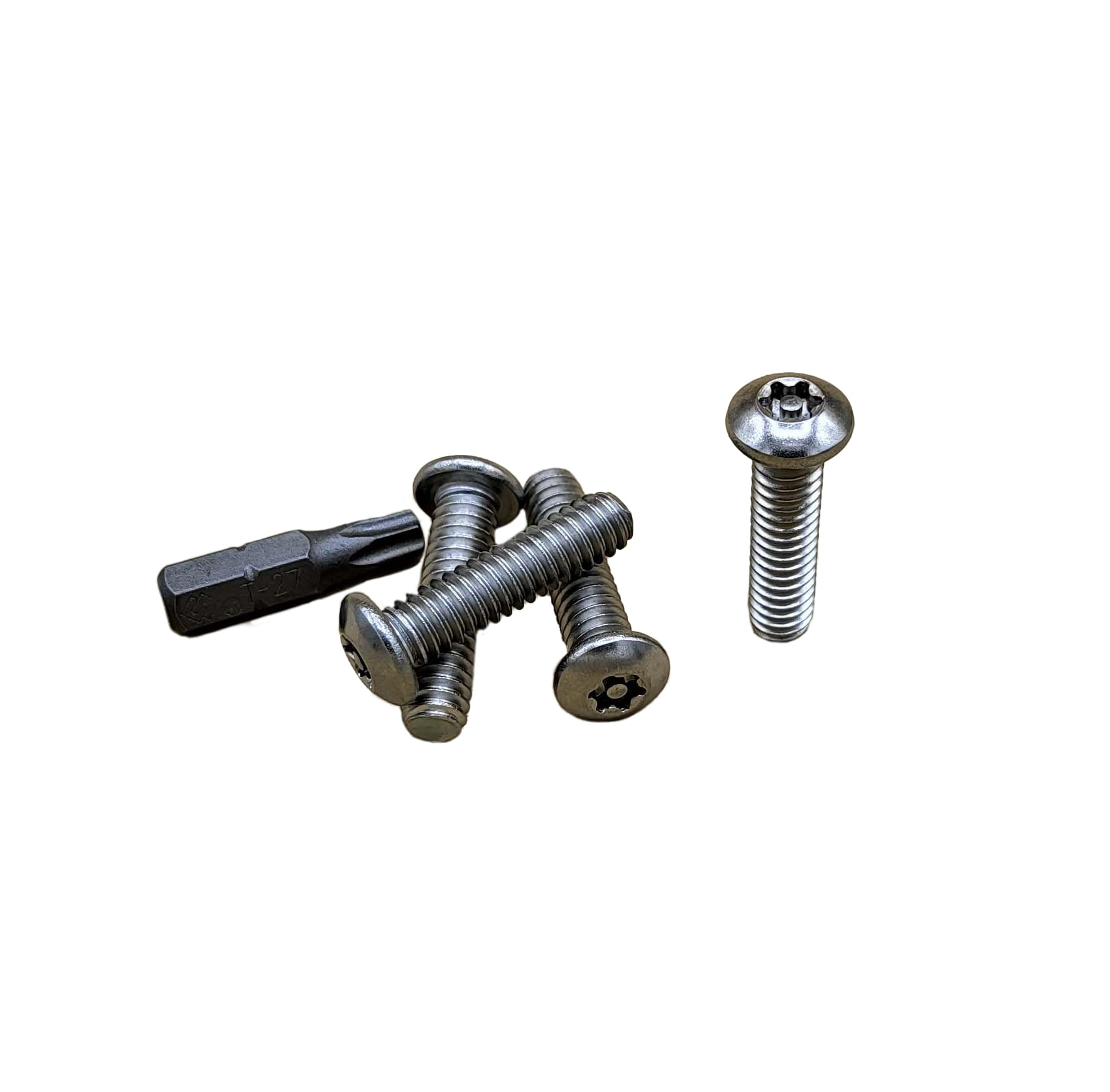 1/4-20 x 1" Button Head Torx Security Machine Screws Stainless Steel Tamper Proof, Qty 10