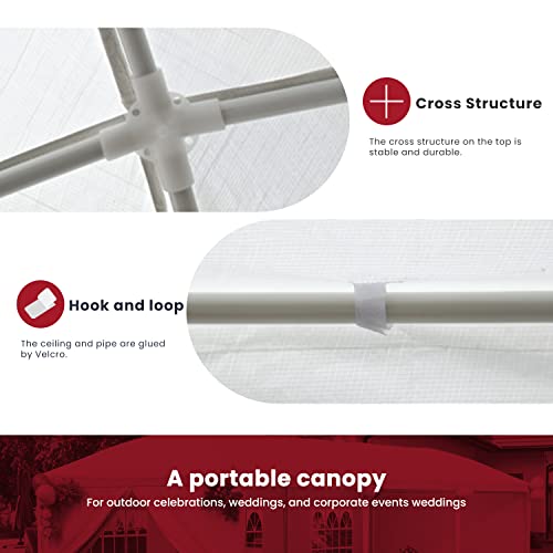 10x10 Gazebo Waterproof Outdoor Canopy Patio Tent Party Tent for Wedding BBQ Cater