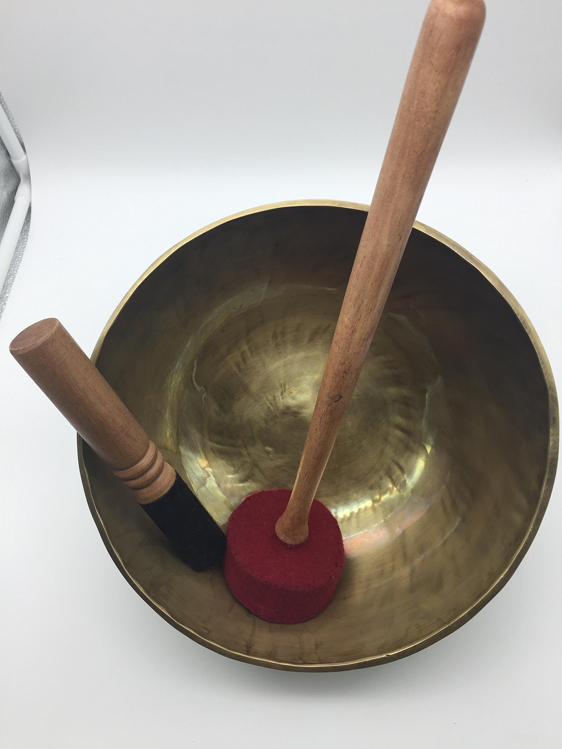 10" handmade Himalayan singing bowl, hand beaten by Nepali artisans to make magical tones by Shambhala Arts & Handcrafts