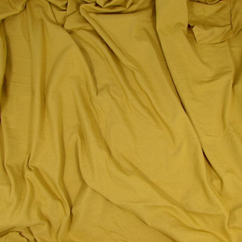 100% Organic Cotton Light Jersey Fabric Taupe - by The Yard