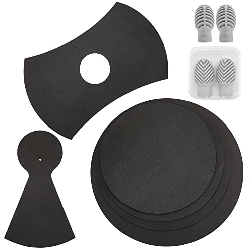 10 Pcs Rubber Drum Mute Pads with Cymbal Hi Hats Set Drum Silencer Pads Drum Dampener Percussion Musical Instruments Accessory for Indoor Outdoor Practice