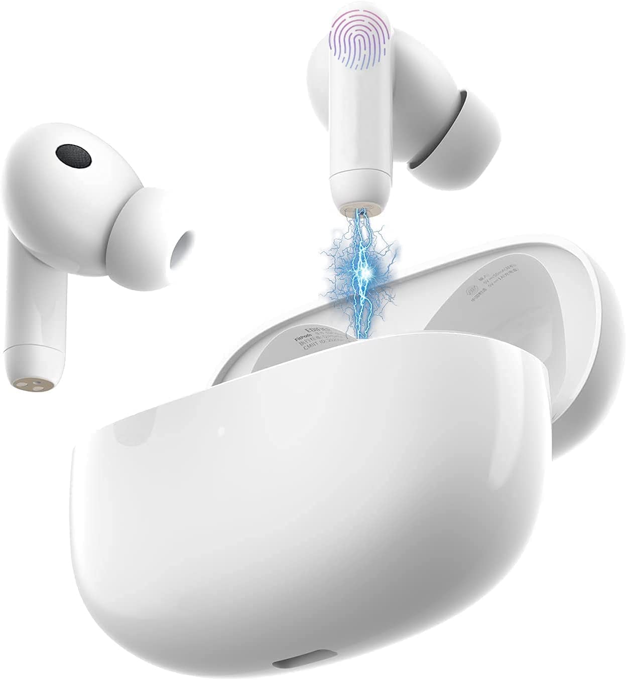 Wireless Earbuds,Bluetooth 5.2 Touch Control Built in Mic Ear Buds Noise Cancelling Air Buds Headphones with 48Hrs Charging Case Waterproof Deep Bass Headset for iPhone Samsung Android in-Ear Earbuds