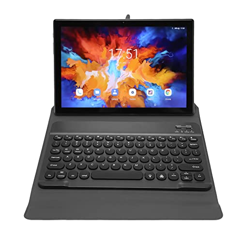 10.1in Tablet, 12GB RAM 256GB, 1920x1200 MT6755 8 Core, with Mouse Keyboard, 4G Call 5G WiFi, 8800mAh Battery 100β240V US Plug (White)