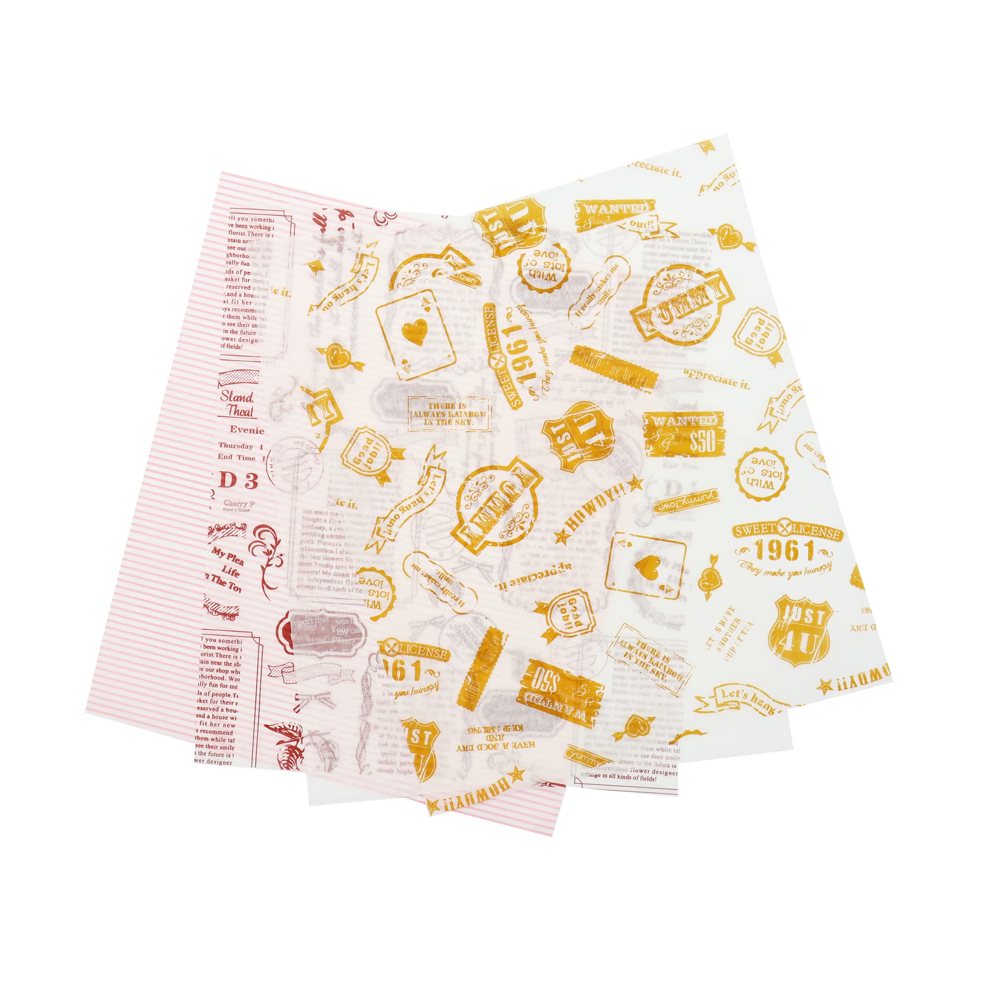 100 sheets Wax Paper Sheets Deli Wraps Basket Liners Deli Paper Sheets Squares Baking Paper Colored Parchment Paper Greaseproof for Food,Handmade Soap,Cookies and Carmels⦠(Pink)
