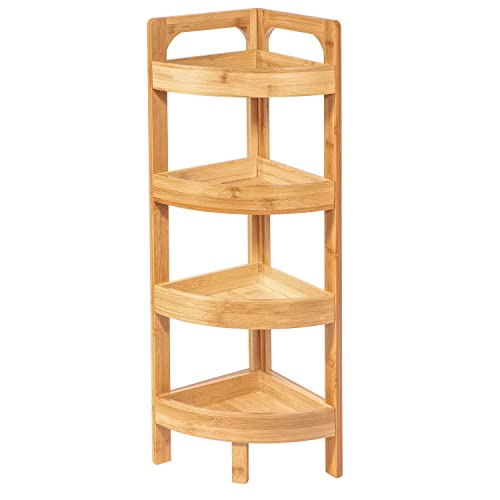 31.5" 4 Tier Bamboo Corner Storage Shelf By Trademark Innovations